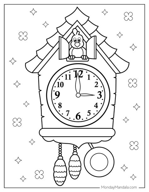 20 Clock Coloring Pages Free Pdf Printables
