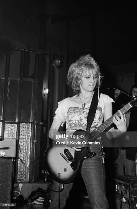 Guitarist Viv Albertine Of Punk Band The Slits Performs On Stage At