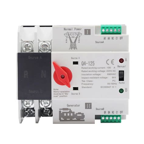 Automatic Transfer Switch 2p 100a Dual Power Automatic Transfer Switch Circuit Breaker Dual
