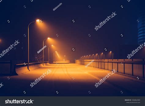 Street Lamp Post At Night