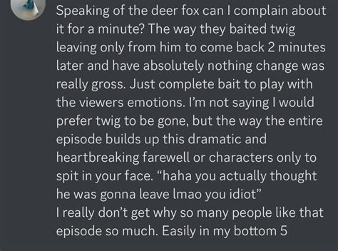 Thoughts On This Take For The Deerfox Rhildatheseries