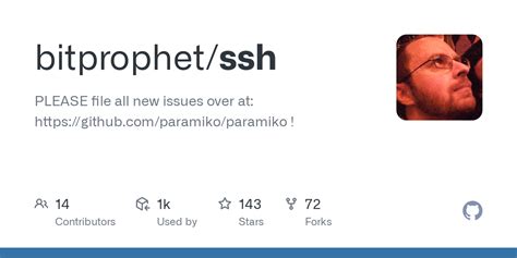 Github Bitprophetssh Please File All New Issues Over At Paramikoparamiko