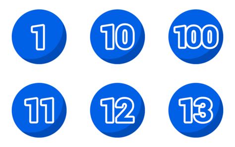 Numbers 1 To 100 Icon Pack Flat 100 Svg Icons