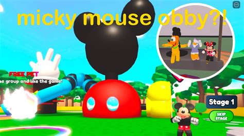 Micky Mouse Obby ️ ️ Roblox Escape Mickey Mouse Clubhouse Parkour Obby Youtube