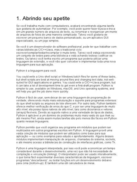 documentação python 3 10 pdf python linguagem de programação