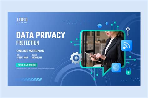 Free Vector Gradient Data Privacy Labels Template