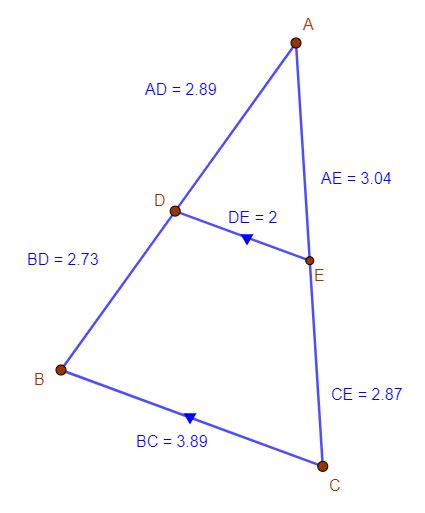 Use Dynamic Geometry Software To Draw Any Triangle A B C Quizlet