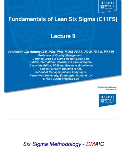 Six Sigma Metrics And Dmaic Pdf Six Sigma Business