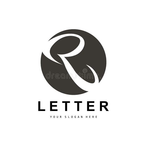 R Letter Logo Vector Alphabet Symbol Design For Brand Logos With Initial Letter Stock Vector