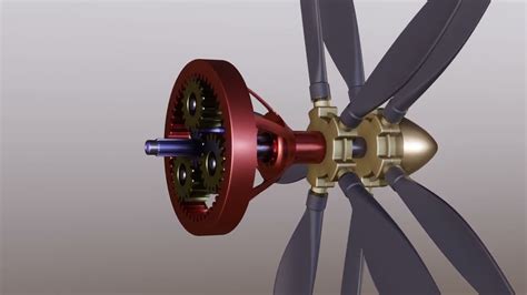 Contra Rotating Propellers With A Planetary Gearbox Youtube