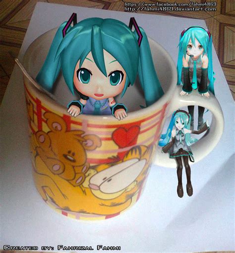 Three Miku On A Cup By Fahmi4869 On Deviantart