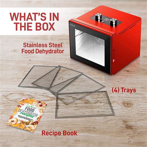 Nutrichef Electric Countertop Food Dehydrator Machine 350 Watt