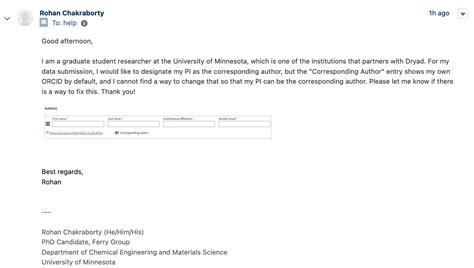 Designate Corresponding Author For Published Data Submissions · Issue