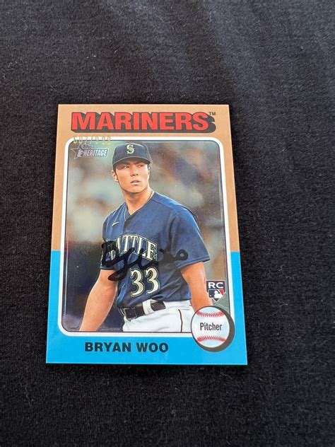 2024 Topps Heritage Bryan Woo Rc 245 Chrome 607999 Seattle Mariners