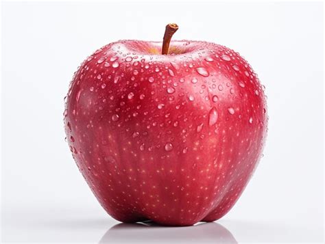 Premium Ai Image Glistening Fresh Apples On White Background