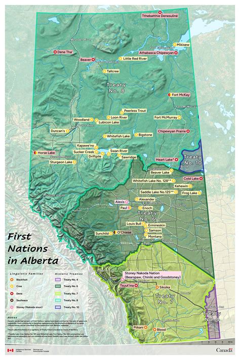 Map Of First Nations In Alberta