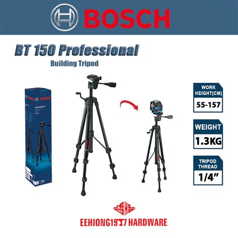 Bosch Bt 150 Professional Building Tripod 1 4 0 601 096 B00 Bt150 Shopee Malaysia