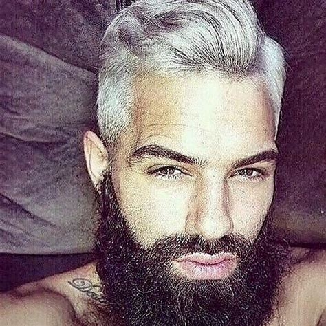 Gorgeousingrey White Streak In Beard Gray Beard Color Silver Beard Dye