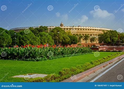 Parliament House New Delhi Stock Image Image Of Landscape Park