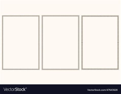 Set Of Vintage Frames For Documents Royalty Free Vector