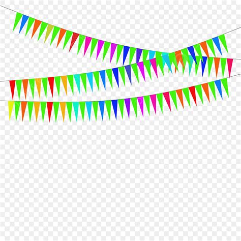Triangular Flags Vector Png Images Colorful Triangular Flags Hanging On String Flag