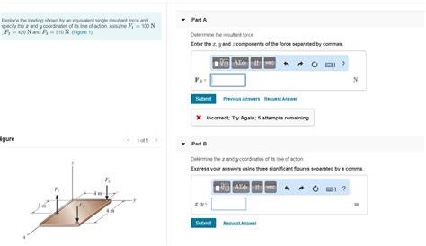 Solved Part A Replace The Loading Shown By An Equivalent