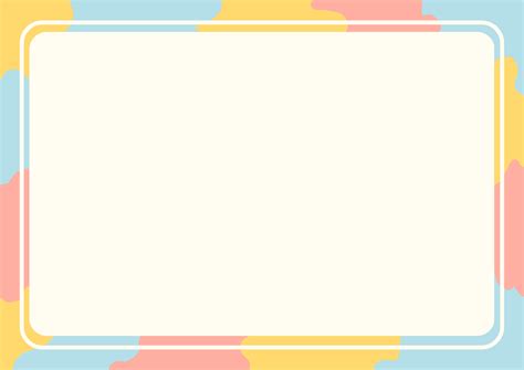 Colorful Fresh Pastel Abstract Cute Page Border A4 Document In 2025