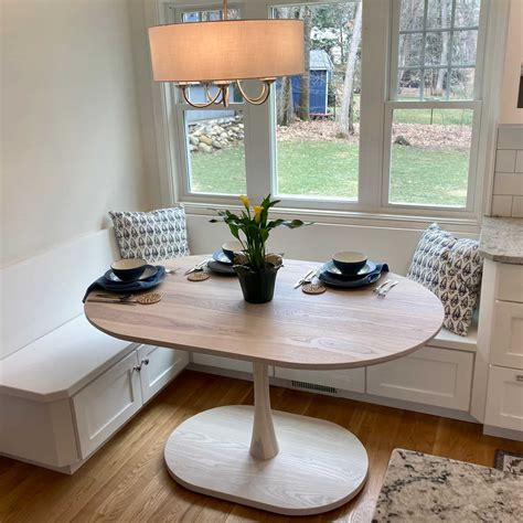 Small Pedestal Table Wood Kitchen Table Loewen Design Studios