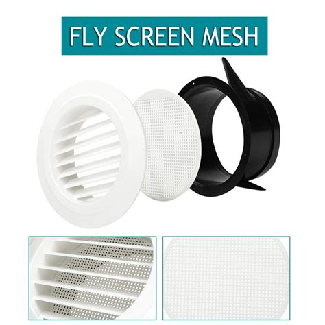 Round Plastic Air Vent Louver Grille White Soffit Grandado