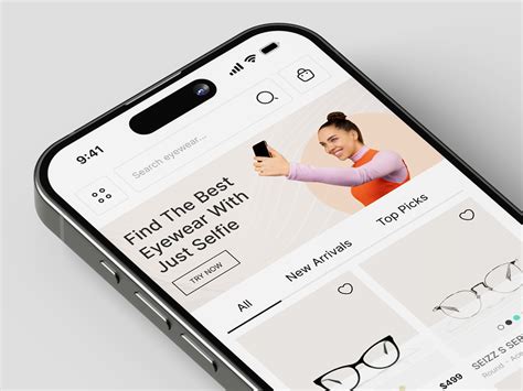 Eyeglass Eyewear Ai Mobile App Design Behance