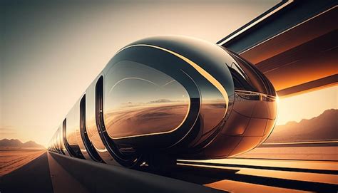 Premium Photo Hyperloop Futuristic Background Digital Art