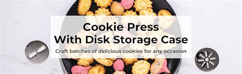 14 Piece Cookie Press Set Stainless Steel Disks And Storage Case Heavy Duty Design