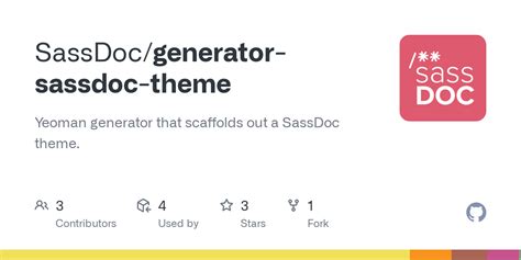 Github Sassdocgenerator Sassdoc Theme Yeoman Generator That Scaffolds Out A Sassdoc Theme
