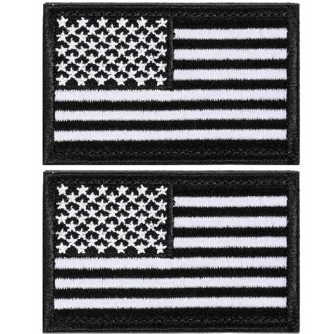 Us Flag Black And White Backwards