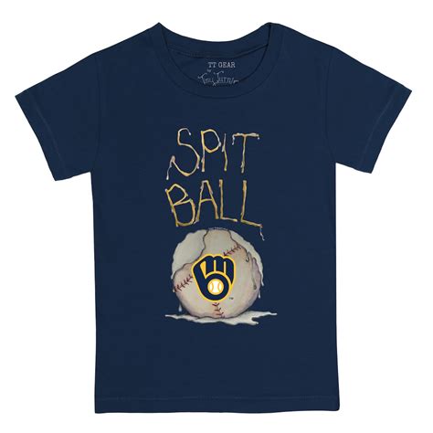 Infant Milwaukee Brewers Tiny Turnip Navy Spit Ball T Shirt
