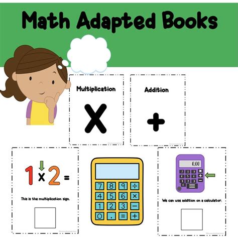 Adapted Math Books Freebie Math Books Adapted Books Math