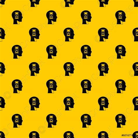 Hourglass In Head Pattern Vector Stock Vector 6016716 Crushpixel