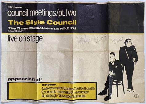 Lot 499 The Style Council A Signed Poster