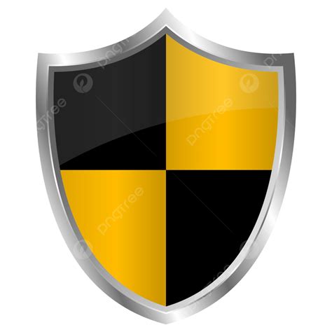 Black Yellow Protection Shield Clipart Design Black Yelow Shield