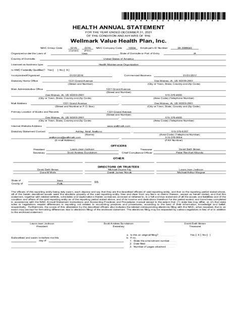 Fillable Online Naic Annual Statement Instructionshealth Fax Email Print Pdffiller