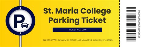 School Ticket Template Edit Online And Download Example