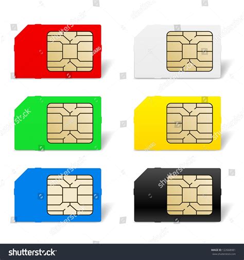 Sim Card Set Illustration Designer On Stock Vector Royalty Free 122668981 Shutterstock