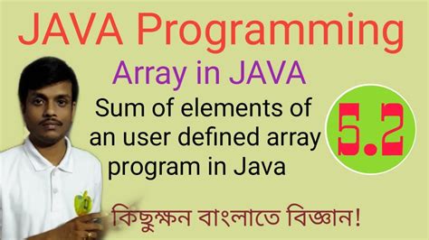 java programming 5 2 array in java sum of elements of an user