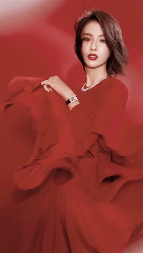 佟丽娅 壁纸 红 堆糖，美图壁纸兴趣社区