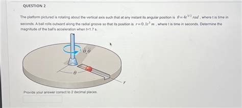 Solved QUESTION The Platform Pictured Is Rotating About Chegg