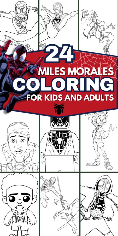24 Exciting Miles Morales Coloring Pages Miles Morales Crafts Spider