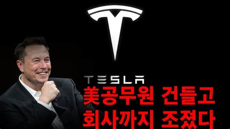 테슬라 美공무원 건들고 회사까지 조졌네 이거 테슬라 테슬라주가 테슬라주가전망 테슬라주식 테슬라전망 일론머스크