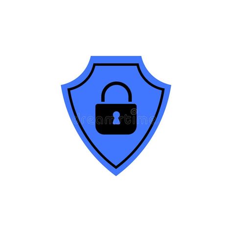 Shield Icon With Padlock Symbol Representing Protection Security And