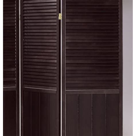 Shutter Door 3 Panel Room Divider Espresso R5421 Lamps And Decor
