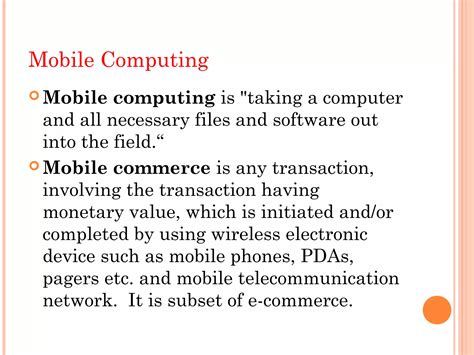 Mobile And Wireless Computing Ppt